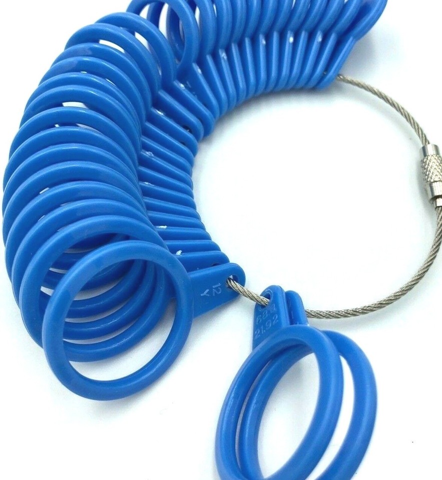 UK Ring finger sizer measure gauge all British UK sizes A - Z+1 - Black ...