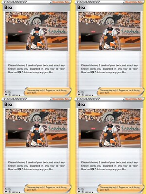 4x Bea Playset Trainer Card 147/185 Vivid Voltage Pokemon TCG NM | eBay