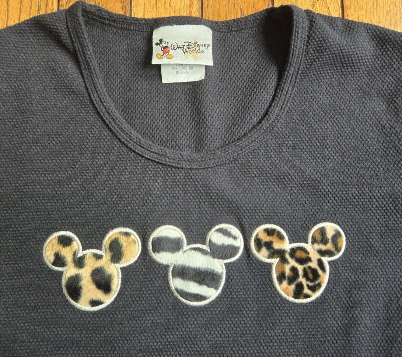 MICKEY MOUSE Faux Fur ANIMAL KINGDOM Print Walt Disne… - Gem