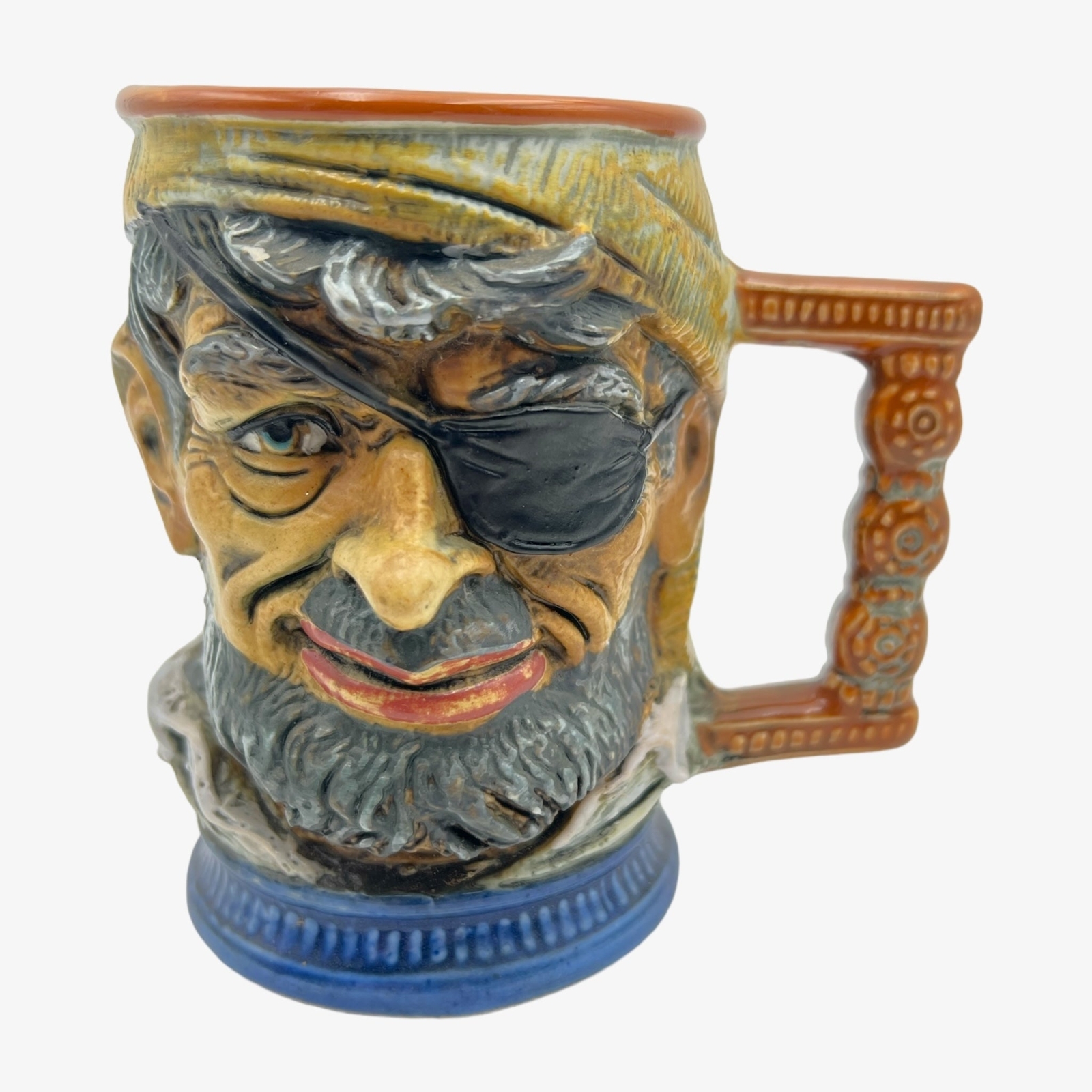 Vtg Italian Capodimonte Porcelain Pirate Mug Italy Ceramic Character ...