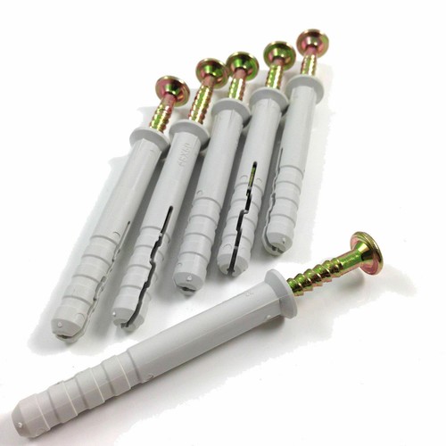 M5/M6/M8 FRAME HAMMER FIXINGS NYLON RAWL PLUG + SCREW MASONRY ALL ...