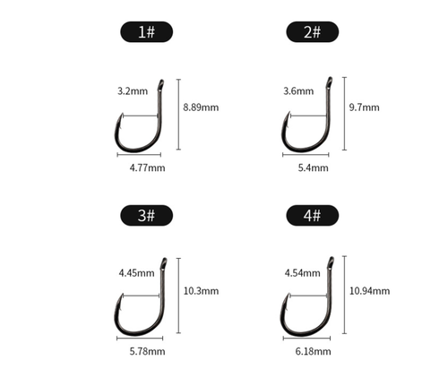 1200 Pcs /Box Small Fishing Hooks Assorted 12 Sizes Strong Sharp Fish ...