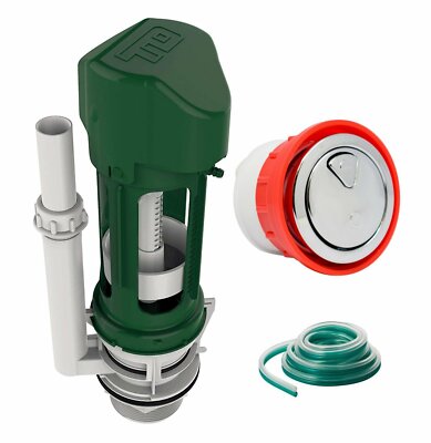 Dudley Vantage Green DUAL Flush Pneumatic Toilet Flush Valve & Push ...