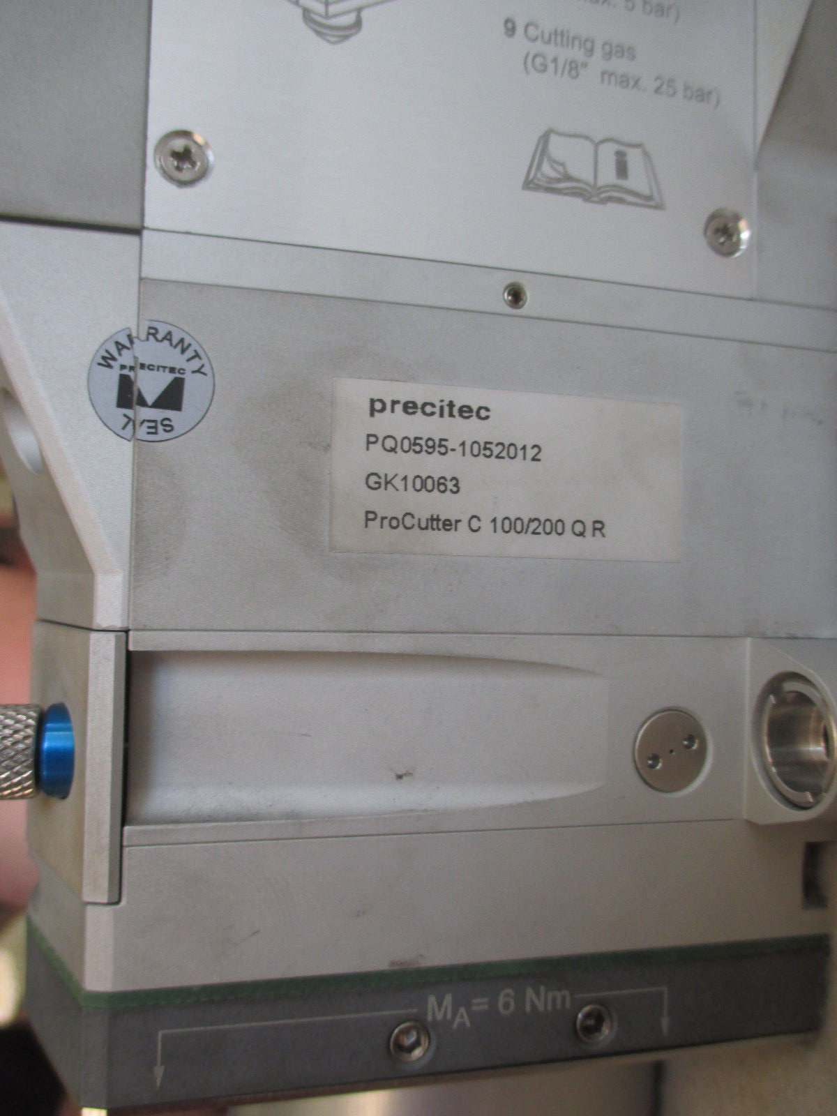 Precitec ProCutter Laser Cutting Head (PQ0595-1052012) ProCutter C 100/ ...