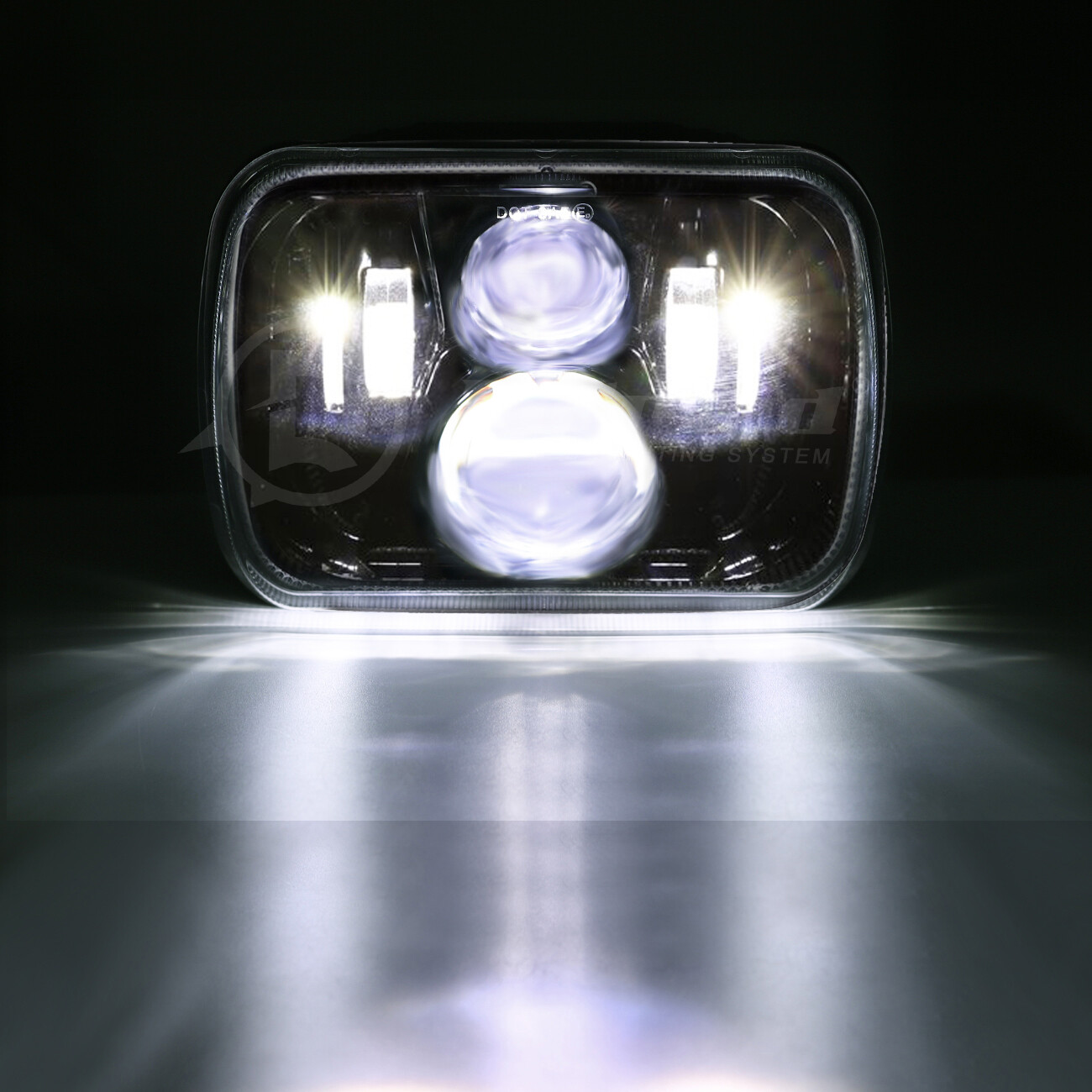 For Dodge D150/250/350 W150/250/350 Ram 50 7X6 5X7" LED Headlight Hi/Lo ...