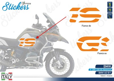 Stickers Side Tank Motorcycle BMW R 1200 GS Adventure LC GS Big 2016 Ad ...