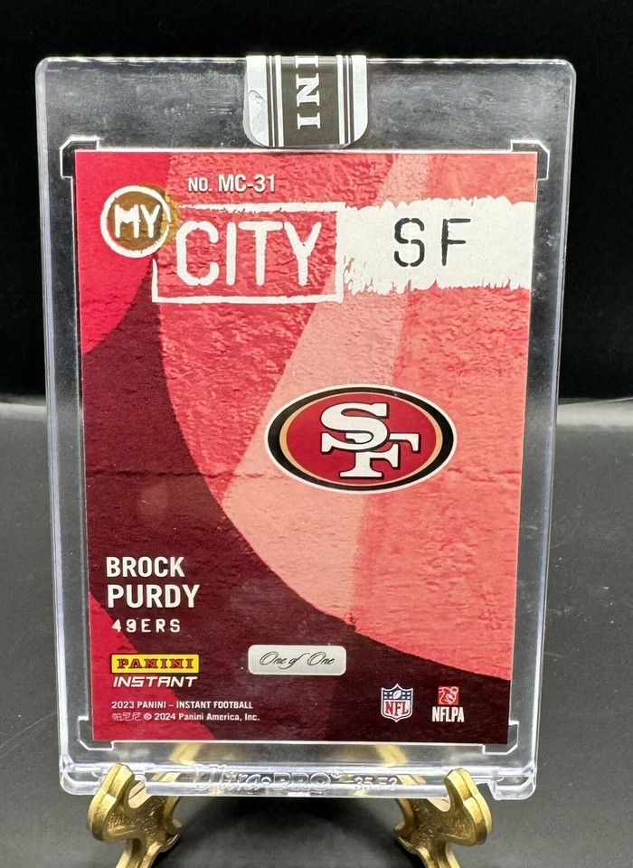 Brock Purdy 2023 Panini NFL #31 My City Football Card 49ers BLACK ...