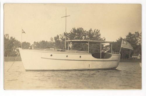 RPPC Early Motorboat Naval Navy Flag Vintage Real Photo Postcard | eBay