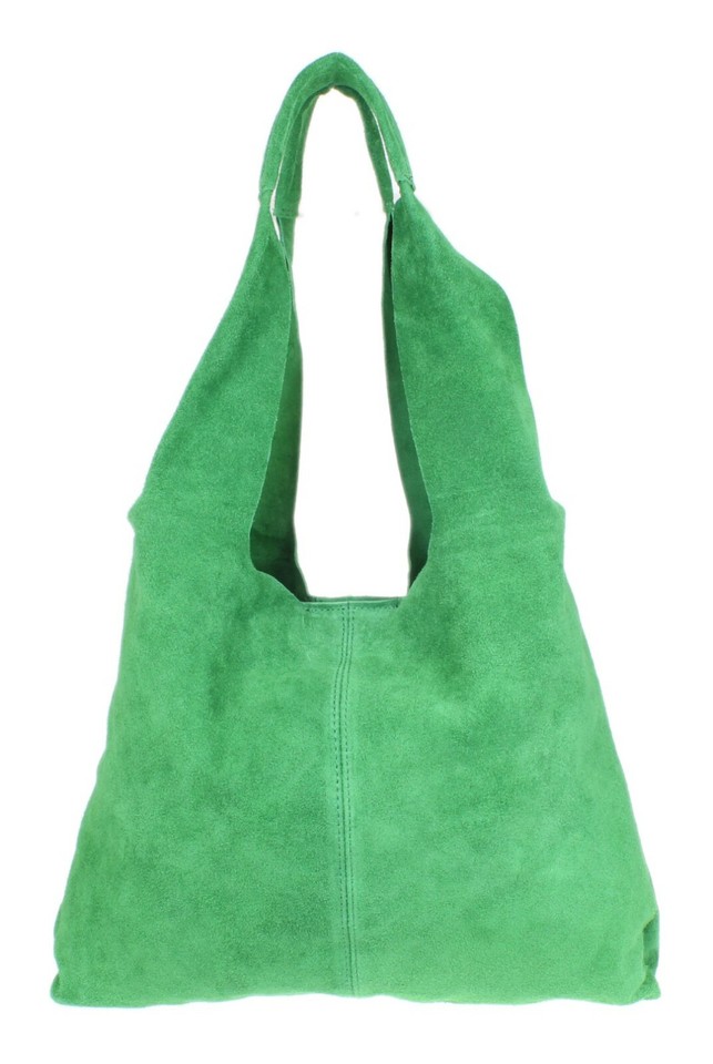 Genuine Suede Leather Tote Plain Open Shoulder Bag Slouch Large Handbag ...