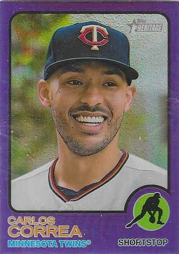 Carlos Correa SP Purple Chrome Refractor Heritage 2022 (D466) | eBay