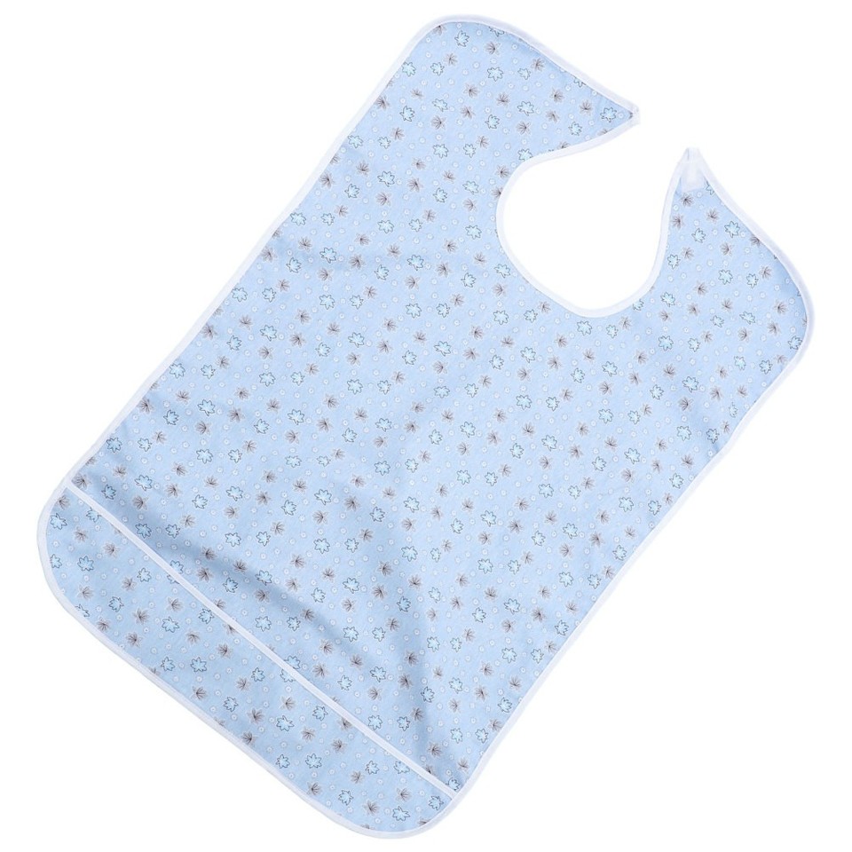 Big Bib Waterproof Anti-oil Reusable Adult Elder Mealtime Bib Old Man ...