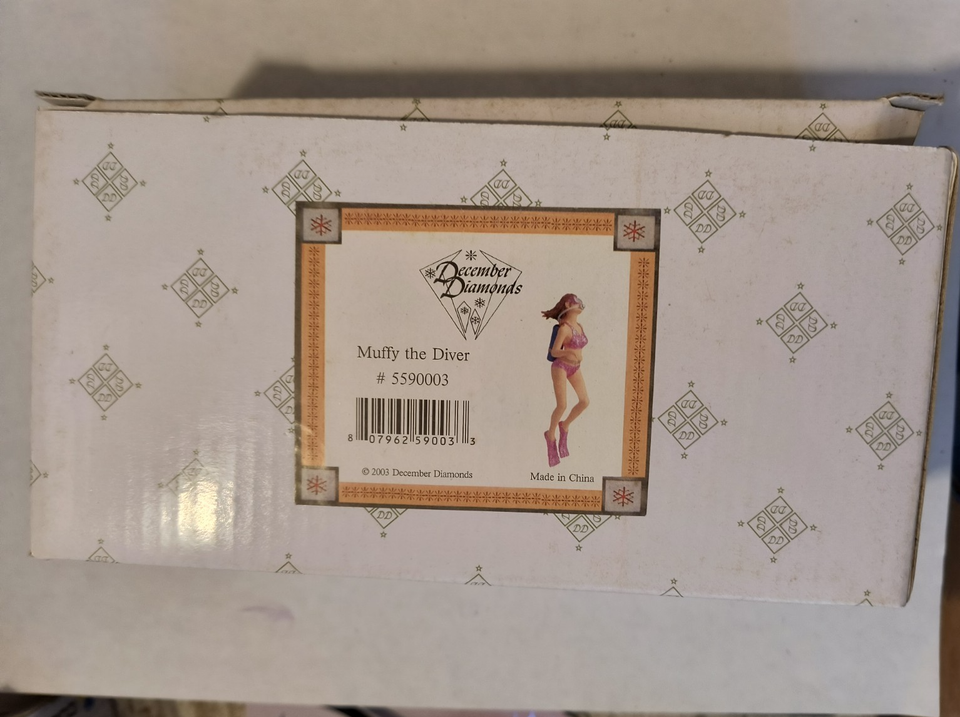 December Diamonds Ornament Muffy The Diver, 2003 Rare Retired 55-90003 ...