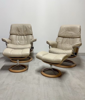 Ekornes Stressless Ruby Signature Large & Medium Size Leather Chairs ...