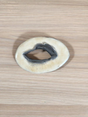 Handmade Ceramic Pin Oval Oblong Brooch Earth Native Rustic Unsigned | eBay