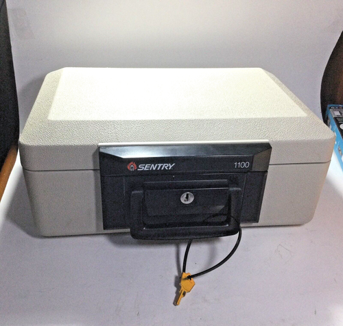SENTRY 1100 Portable Fireproof SAFE / Keyed Lockbox Aprox. 14" x 10" x 6" OD | eBay