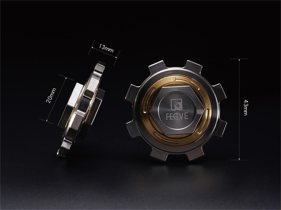 Titanium Brass Stainless Steel Fidget Spinner Kids Adult Fidget Toy EDC ...