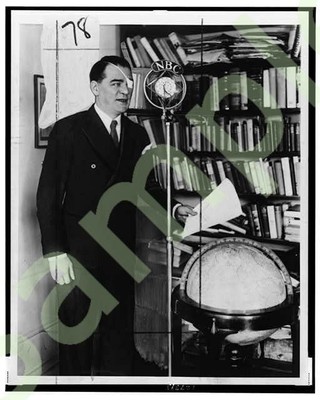 Photo:Floyd Gibbons,NBC Microphone,1930,Globe,Bookshelf | eBay