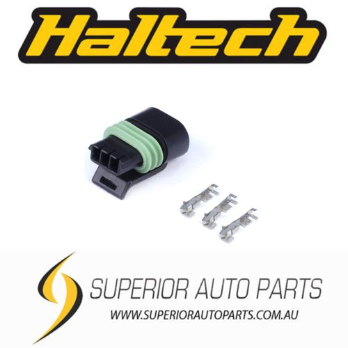 Haltech Plug and Pins Only - Delphi 3 Pin Single Row Flat Coil HT ...