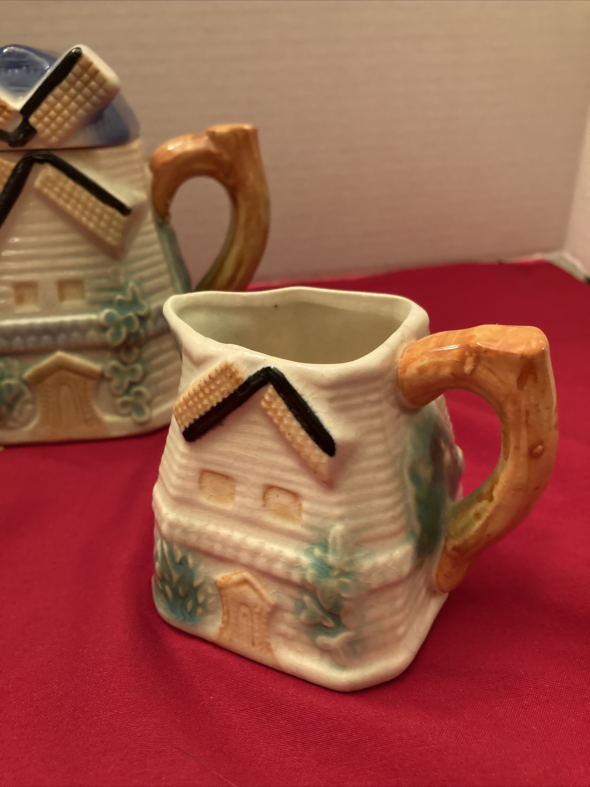 ️ VINTAGE WINDMILL TEA SET TEAPOT CREAMER SUGAR JAPAN | eBay