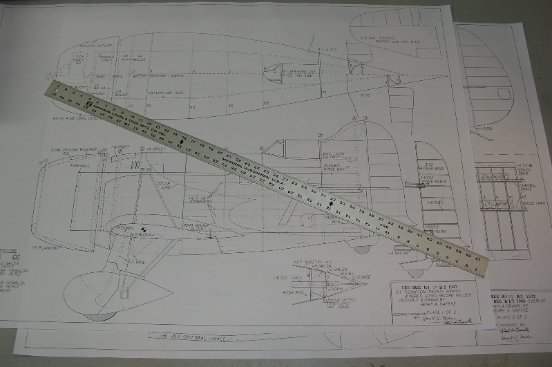 Model Airplane Plans (RC): Gee Bee R-1/2 1/6 Scale 50" for .60 by Henry ...