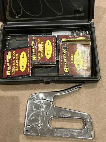 Arrow T50 Heavy Duty Staple Gun Tacker Professional Upholstery Hand Gun ...