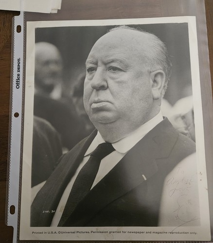 Alfred Hitchcock Signed B&W Photo From Movie Frenzy | eBay