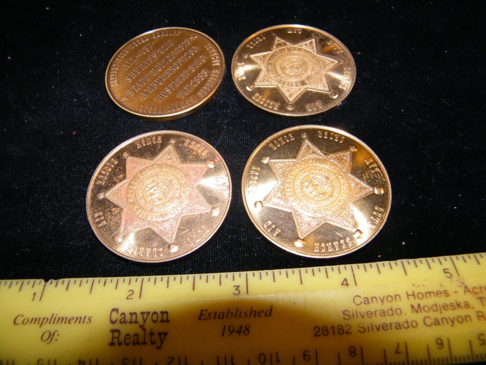 5 early 1970's otero county (new mexico), tokens coins deputy sheriff ...