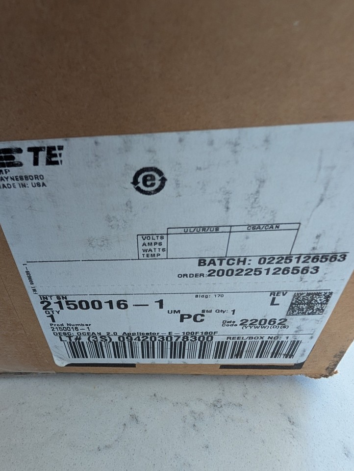 2150016-1 TE Connectivity AMP Ocean 2.0 Applicator New Open box | eBay