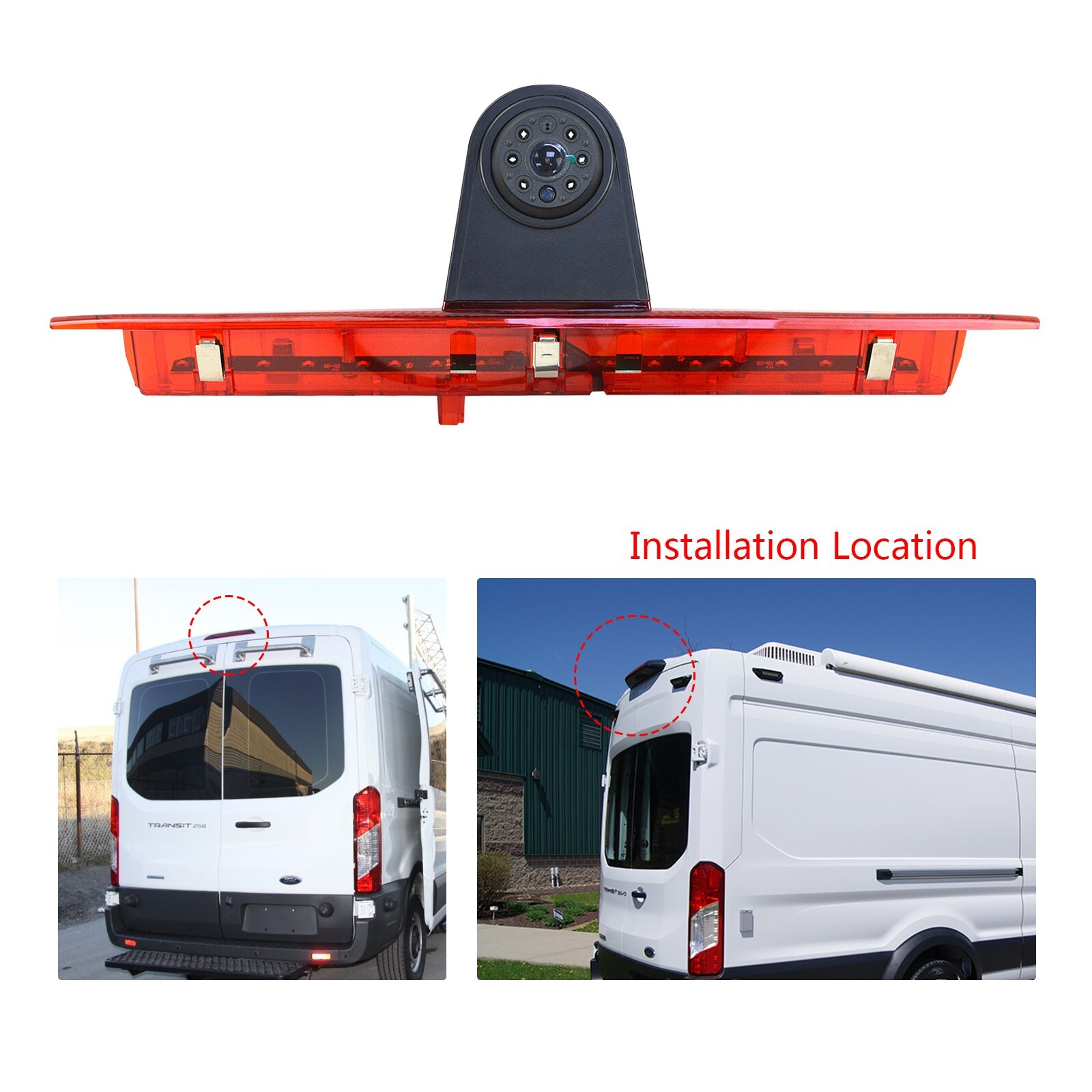 Ford Transit Brake Light Rear View Backup Camera (2014-2018) + 7 ...