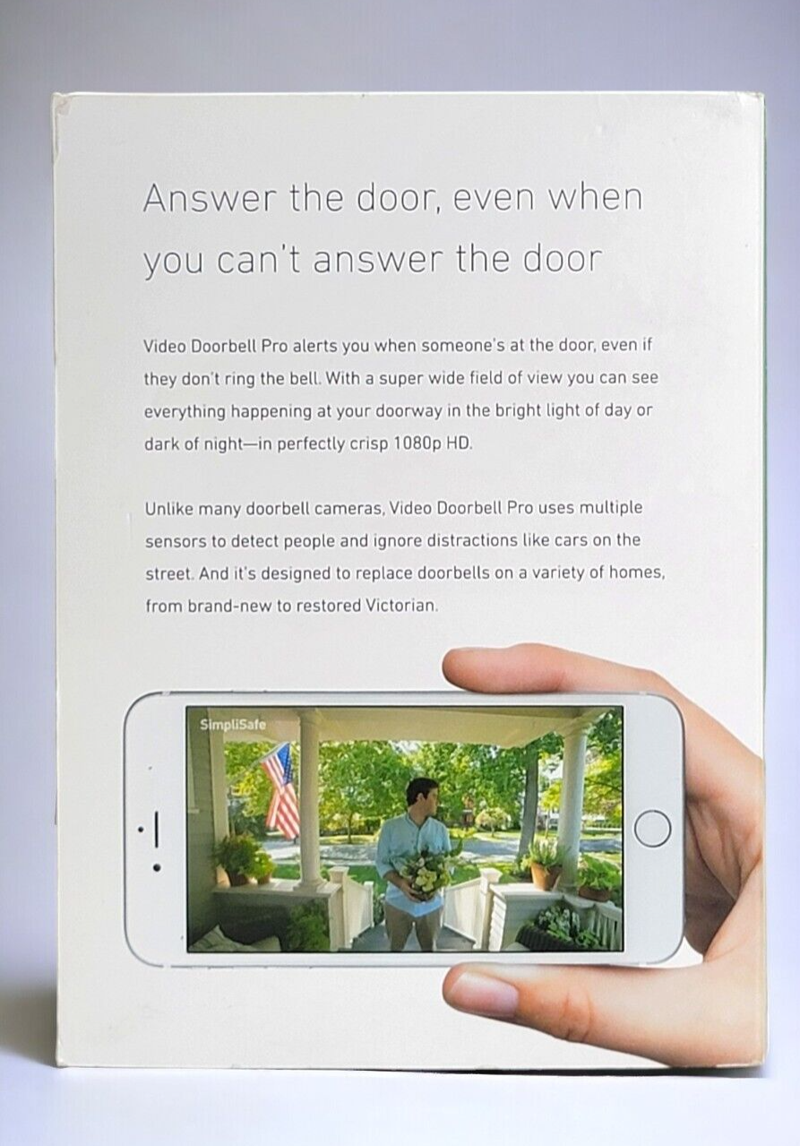 SimpliSafe - Video Doorbell Pro - Wired - Security System - SSDB3 - NEW ...