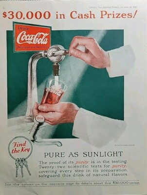 1927 Coca Cola soda Dispenser $30,000 cash prizes find key vintage ad ...