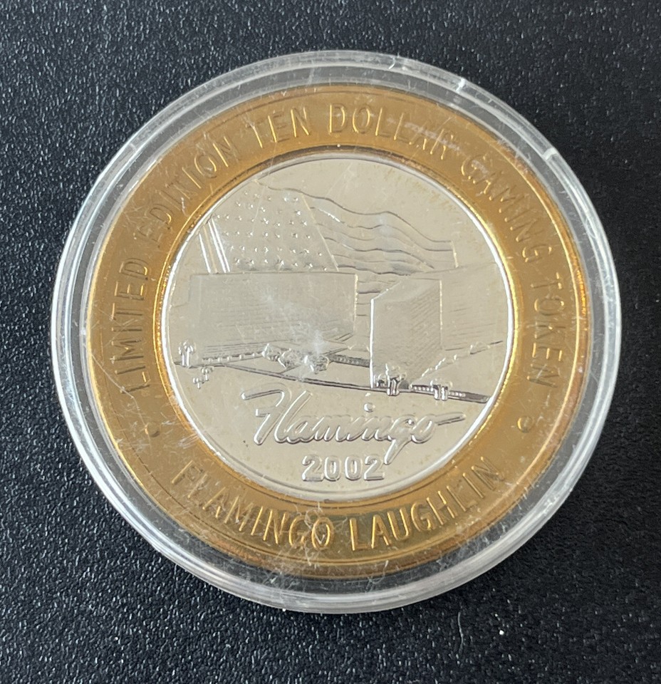 $10 Flamingo 2002 Flamingo Laughlin, Nevada .999 Silver Casino Token in ...