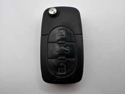 AUDI KEYLESS ENTRY REMOTE KEY FOB OEM TRANSMITTER UNCUT KEY BLADE 4D0 ...