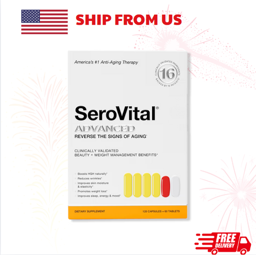 SeroVital Advanced 120 Capsules +60 Tablets 30 Day Dietary Supplement ...