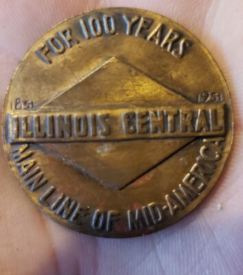 1951 100 Yrs Illinois Central Railroad ICRR Token coin medal | eBay