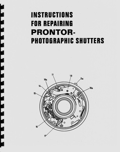 Prontor Gauthier Shutters Service & Repair Manual Reprint | eBay