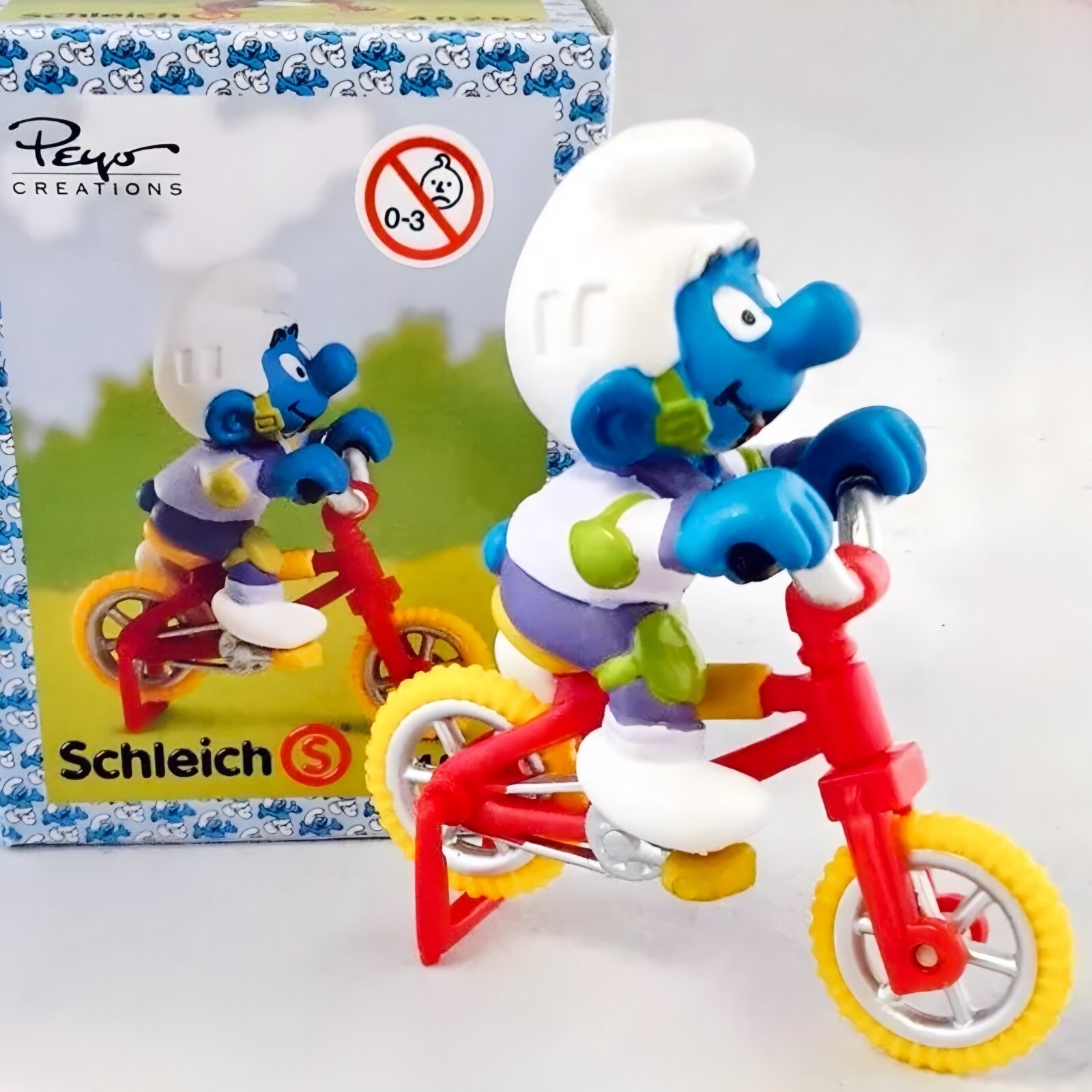 Smurfs BMX Biker Bike Smurf 40252 Figure Vintage Super Smurfs 1990s NEW ...