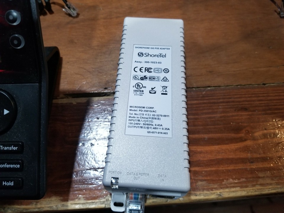 Shortel IP480 VoIP Telephone Phone w/ Stand, Handset and POE injector ...