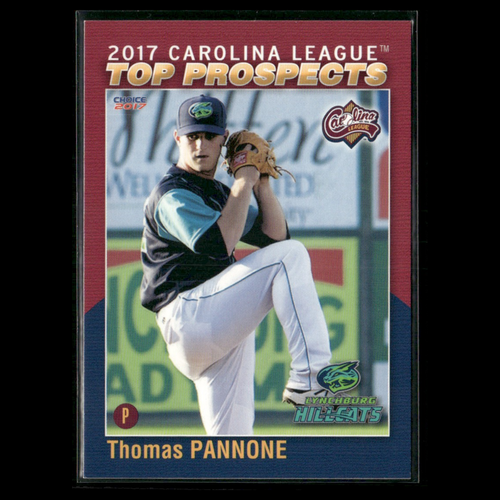 Thomas Pannone 2017 Carolina League Top Prospects Baseball Card MLB NM ...