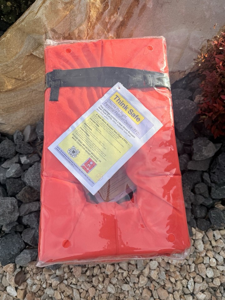 Near-Shore Buoyant Marine Life Vest Jacket KF Type II Adult Universal 4 ...