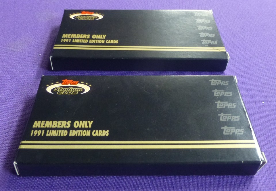 2 - 1991 TOPPS STADIUM CLUB - MEMBERS ONLY - BOX - FACTORY SEALED PACKS ...