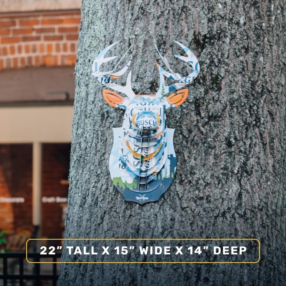 Busch Light Deer Head - 3D Cardboard Mount Wall Art - Man Cave Decor ...