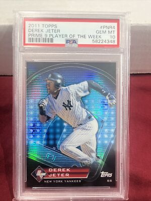 2011 Topps Prime 9 #PNR4 DEREK JETER HOF Player Of The Week PSA 10 GEM ...