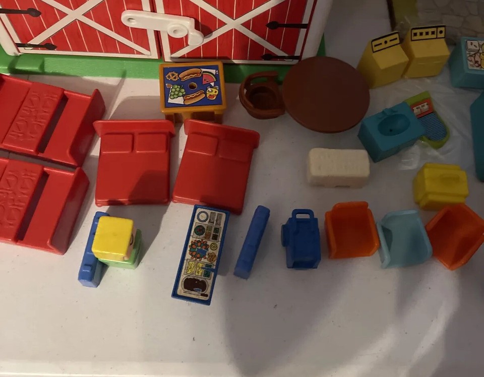 Vintage Playskool & Fisher Price lot of 100+ items. See description and ...