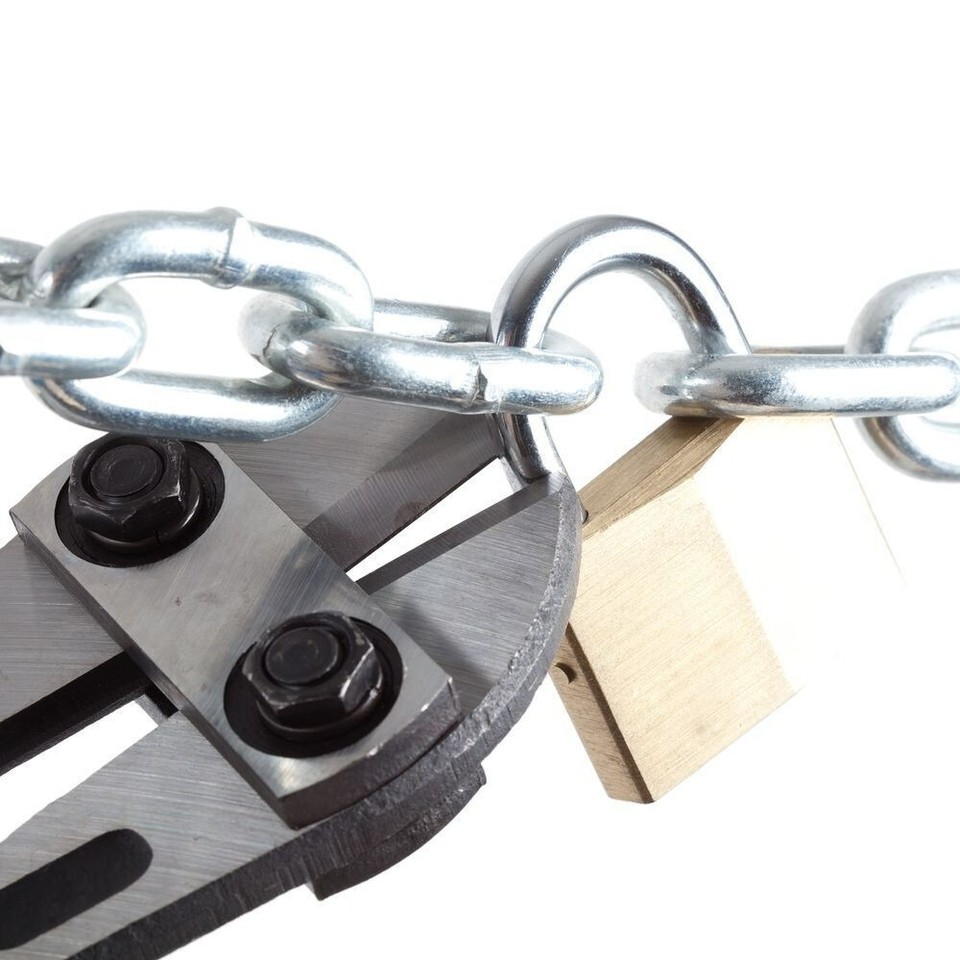 14" Bolt Cutters Heavy Duty Croppers Cut Through Cable Wire Steel Chain ...