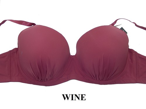 NWT SOLID FULL COVERAGE T SHIRT UNDERWIRE PADDED BODY BRA~32 -48 D DD ...