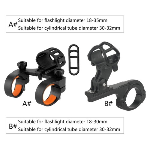 Bike Handlebar Light Holder Mount Bicycles Mounting Bracket Flashlight ...