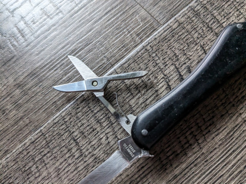 Vintage SARCO TRI EDGE Folding Pocket Knife Scissors | eBay