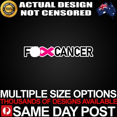 F*CK CANCER BANNER PINK J Vinyl Car Sticker Decal Cheap Awareness ...