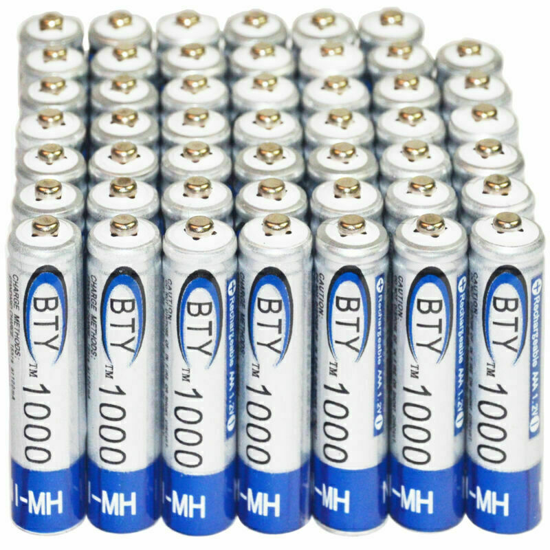 48x AAA 1000mAh 1.2V Ni-MH Rechargeable battery 3A BTY Cell for MP3 RC ...